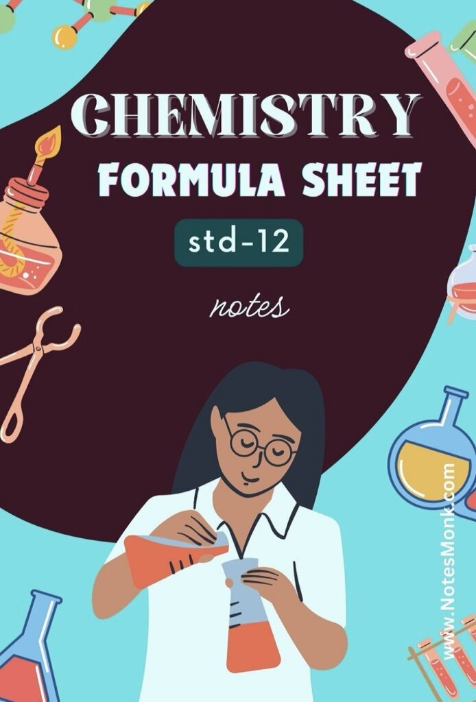 Formula Sheet Chemistry Class 12th Paperback - Notesmonk